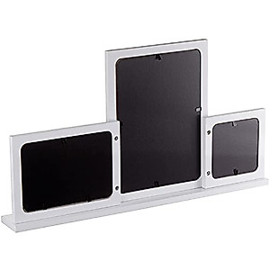 Kate & Milo Love at First Sight Baby Photo and Ultrasound Photo Frame Baby Sonogram Photo Frame Triple Picture Collage Frame White