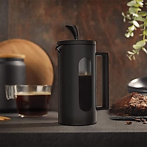 BOMPCAFE 2-4 Cups French Press Coffee Maker Cafetiere - 600ML - 4 Level Filtration System, Heat Resistant Borosilicate Glass with Stainless Steel Filter, 21 oz/600 ML