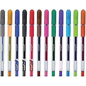 linc Geltonic Gel Pens For Adult Coloring Books, Assorted Colors, 12 CT | 2X The Writing Length, Break-Free Writing, Comfortable Soft Grip, Stocking Stuffer