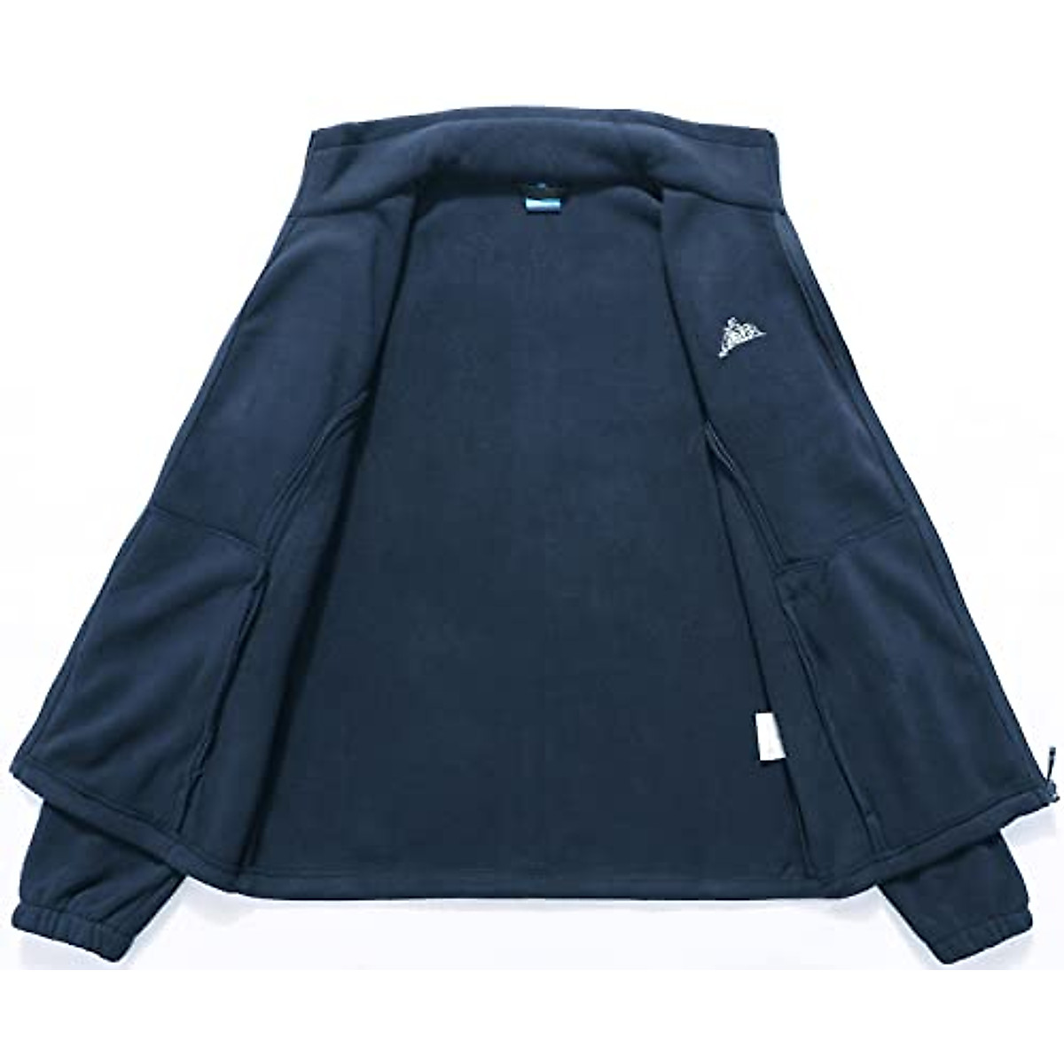 GIMECEN Women's Lightweight Full Zip Soft Polar Fleece Jacket Outdoor Recreation Coat With Zipper Pockets Large