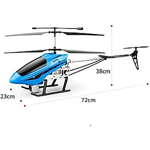 Hokcus 4Ghz Electric Rc Aircraft 72Cm Large Remote Control Helicopter with Camera Alloy Fall Resistant Rc Airplane Birthday Gift/2Battery Packs/2Battery Packs