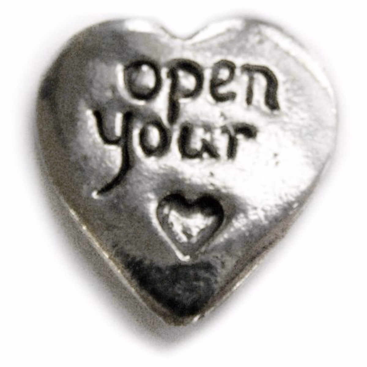 Basic Spirit Heart shape/Open your heart Pocket Token (Coin) Handcrafted Pewter Lead-Free CN-12