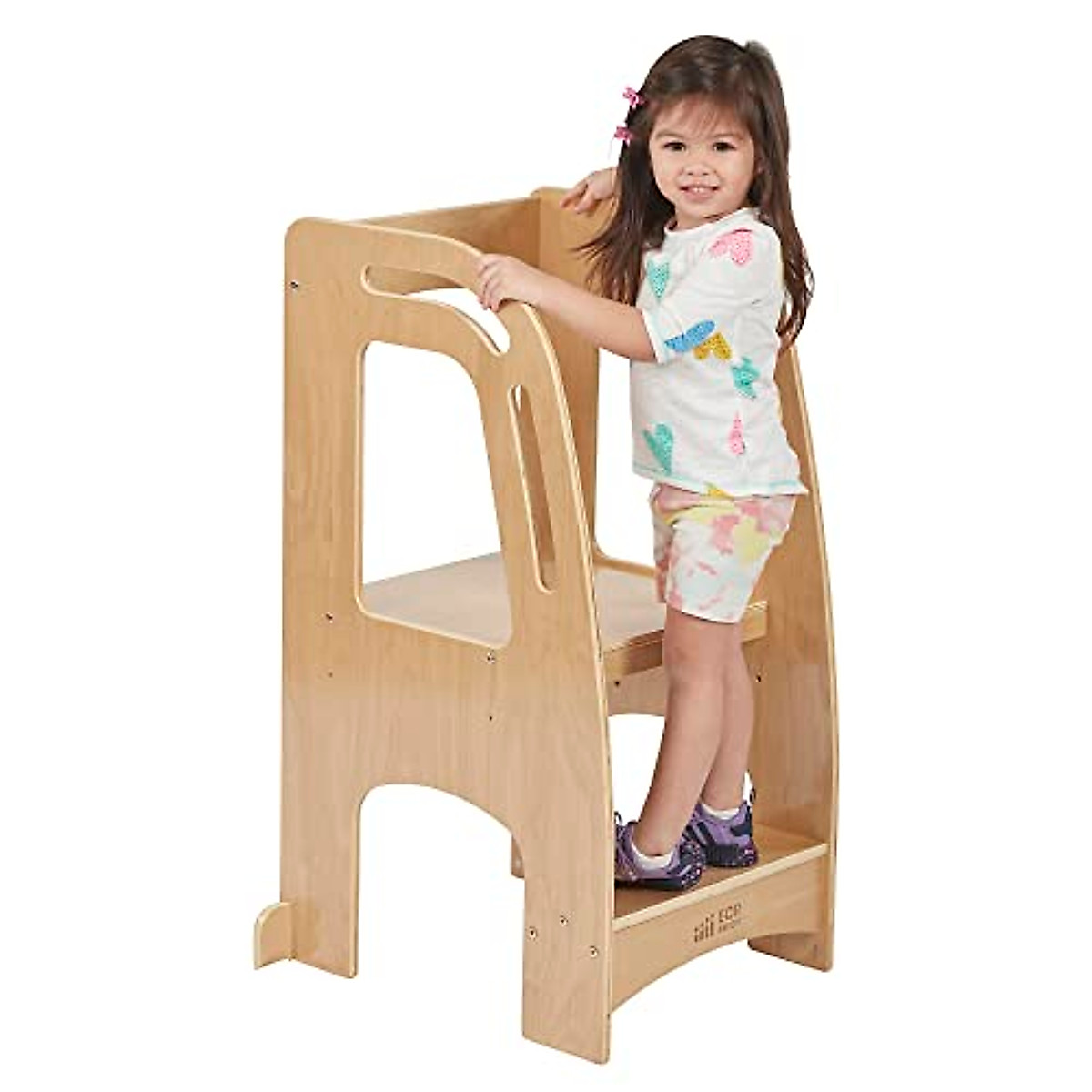 ECR4Kids Chef's Helper Kitchen Tower, Step Stool, Natural