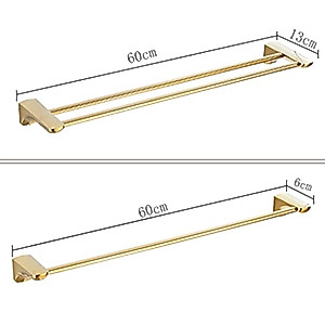 Towel Racks, for Bathroom Lightweight Bath Towel Rack Wall Shelf Bathroom Towel Rack/Double Rod/Double Pole/a