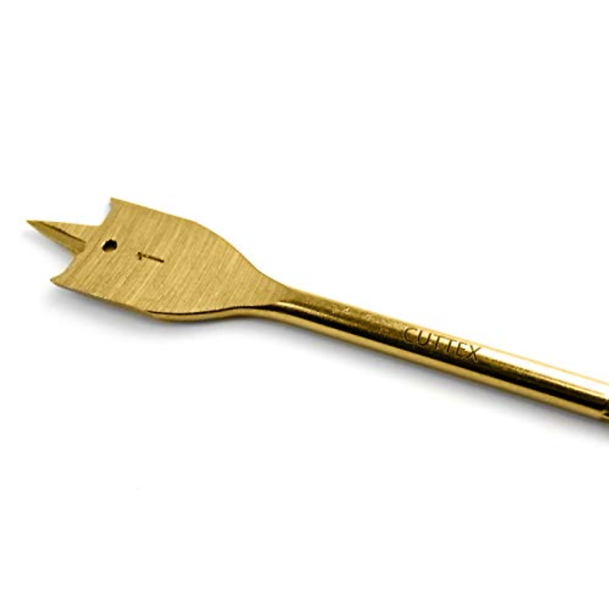 CUTTEX TOOLS Spade Drill Bit Set in Titanium Coating, 6 Pcs Titanium Drill Bit for Woodworking, 3/8" to 1", Full Set, Paddle Flat Bits (Titanium Coating), Nylon Storage Pouch Included