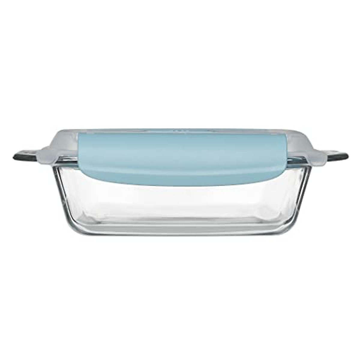 Anchor Hocking 8 Inch Square Cake Dish with TrueLock Locking Lid Bakeware, Clear