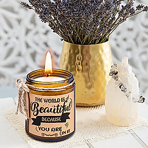 Scented Candles Gift for Women,Candle for Home Scented Funny Birthday Gift Set for Best Friend,Natural Organic Soy Wax Aromatherapy Lavender Vanilla Large Fall Candle for Her Him Stress Relief