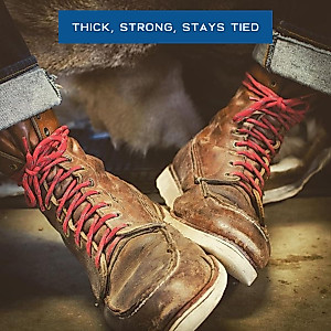 Mercury + Maia Honey Badger Boot Laces Heavy Duty w/Kevlar - Made in USA - Thick Bootlaces for Work and Hiking Boots - Brown Nat, 54 in (1p)