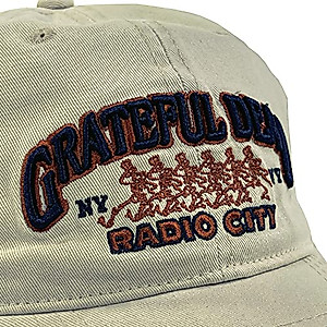 Grateful Dead Men's Standard Liquid Blue Radio City 80 Baseball Hat, Stone, One Size
