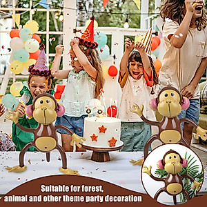 FUTUREPLUSX 3PCS Inflatable Monkeys, Monkey Walking Balloons Monkey Inflates for Birthday Supplies Classroom Decor Baby Shower Supplies