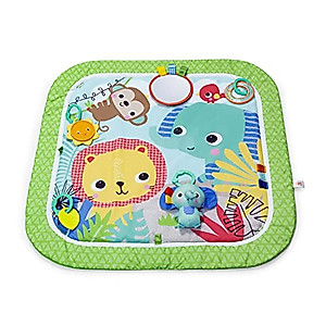 Bright Starts Wild Wiggles Activity Gym & Play Mat with Take-Along Toys, Ages Newborn +