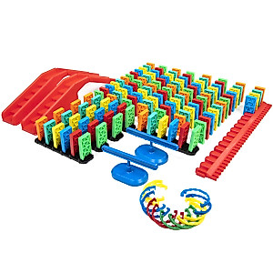 Bulk Dominoes Kinetic Domino Kit | Dominoes Set, STEM STEAM Small Toys, Family Games for Kids, Kids Toys and Games, Building, Toppling, Chain Reaction Sets (143pc)