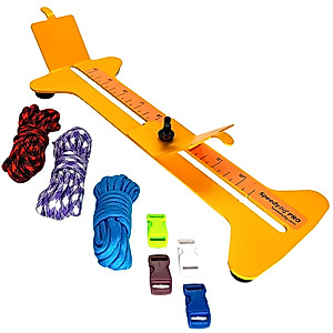 SpeedyJig PRO - Paracord Bracelet Kit and Jig | Easily Make Paracord Bracelets from 4" to Over 13" | Adjustable Steel Frame Made in The USA | Includes Free Paracord & Buckles