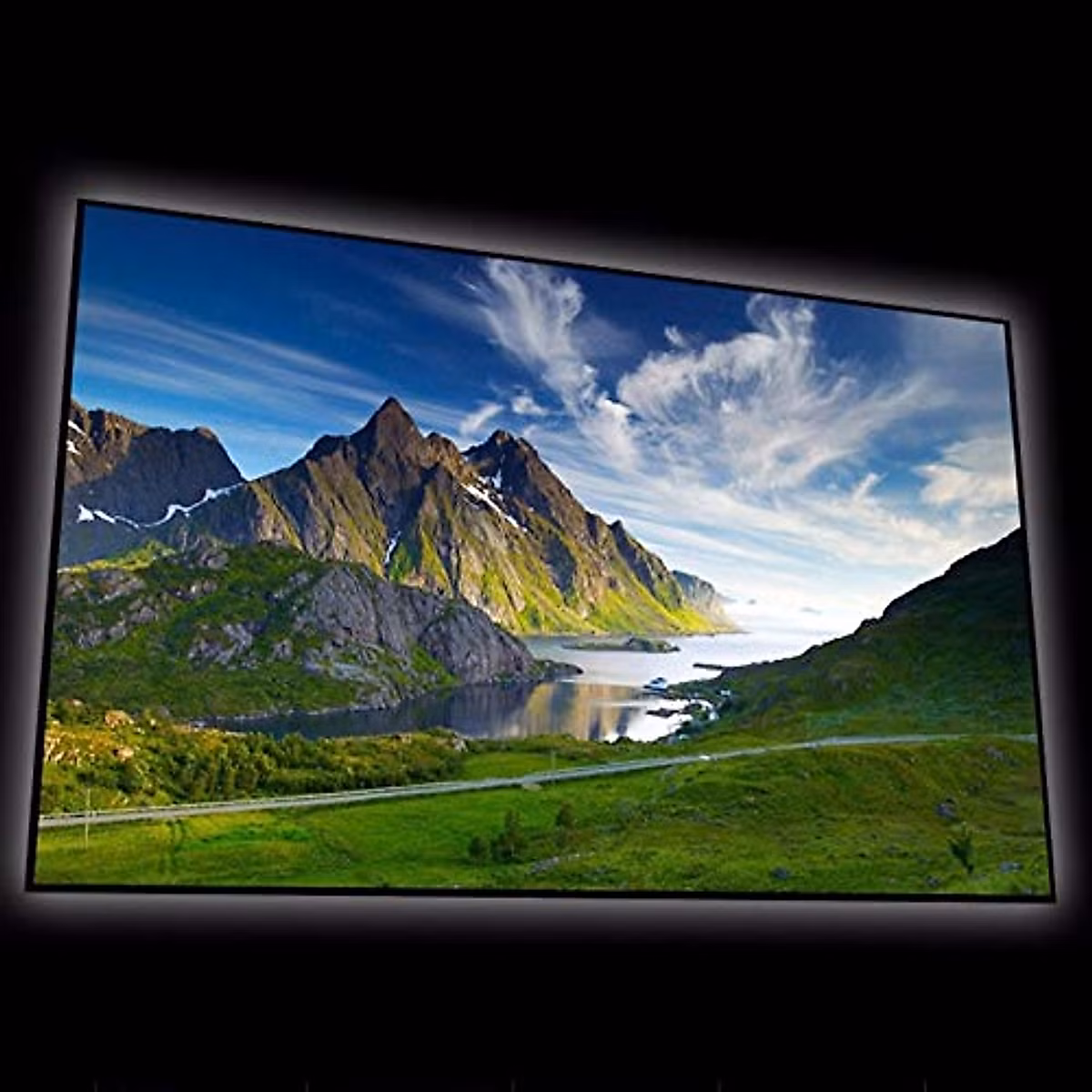 FZZDP 2.35:1 Format 4K Thin Bezel Fixed Frame Projection Screen with Cinema Grey Frame Screen ( Size : 250 inch )