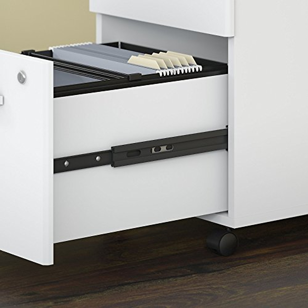 Bush Business Furniture Studio C 2 Drawer Mobile File Cabinet in White