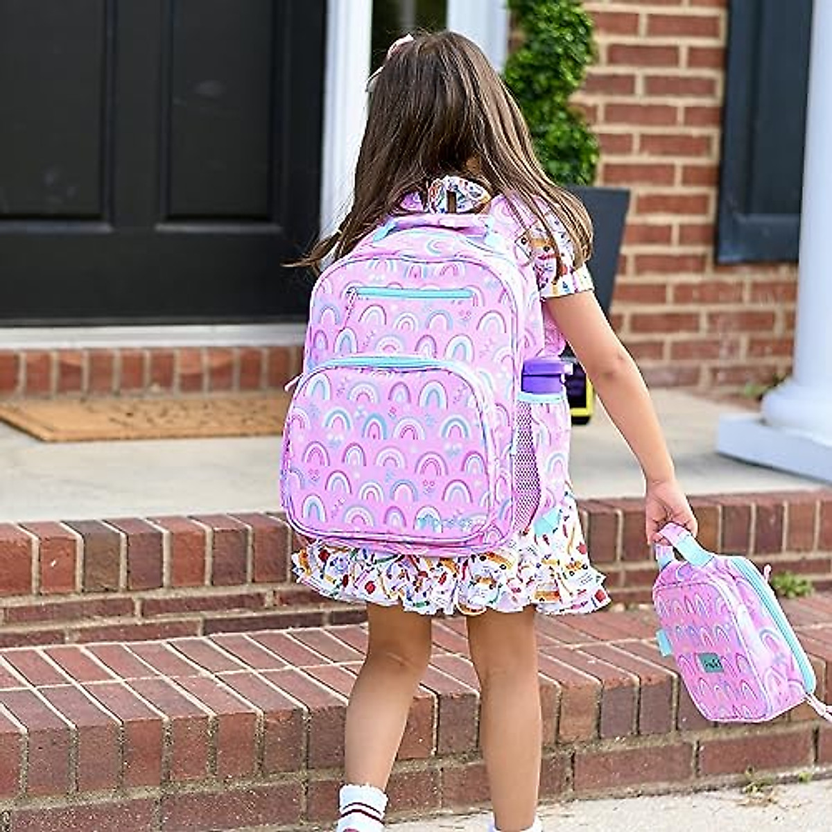 mibasies Kids Lunch Box for Girls and Boys Toddler Insulated Lunch Bag (Rainbow)