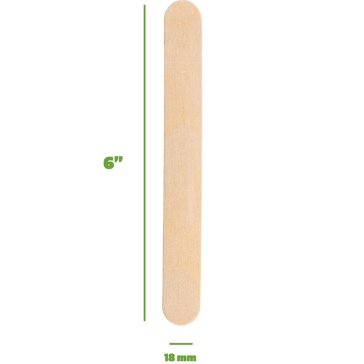 Comfy Package [1000 Count] Jumbo 6 Inch Wooden Multi-Purpose Popsicle Sticks, Craft Sticks for ICES, Ice Cream, Waxing, Tongue Depressor Wood Sticks (Formerly Comfy Package)