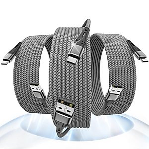 USB C to USB A Cable,Extra Long 3 Pack 10 ft Type C 3A Fast Charger Cord for iPhone 16/15 pro max,Samsung Galaxy S22 S21 S20 S10 S9 S10E, Note 20 10 9 8, Moto G7 G8,LG K51& More (Grey)