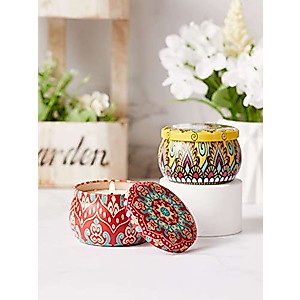 olorvela Scented Candles for Home Scented Candles Gifts for Women, 4pcs Soy Candles in Beautiful Travel Tins 100hrs Burn Time Gifted Packaged Aromatherapy Candle
