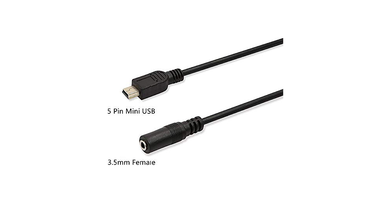 Onvian 3.5mm to Mini USB Microphone Adapter for GoPro