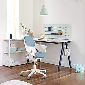 SIDIZ Ringo Kids Desk Chair : Ergonomic Kids Chair with Footrest, 4-Step Growing Function, Adjustable Seat Height, Sit-Locking Casters, Swivel Type Kids Chair (Lavendar Blue Chair)