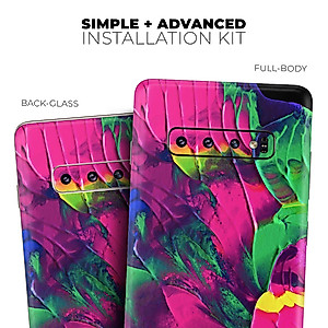 DesignSkinz Liquid Abstract Paint V12 Protective Vinyl Decal Wrap Skin Cover Compatible with The Samsung Galaxy S20 (Screen Trim & Back Glass Skin)