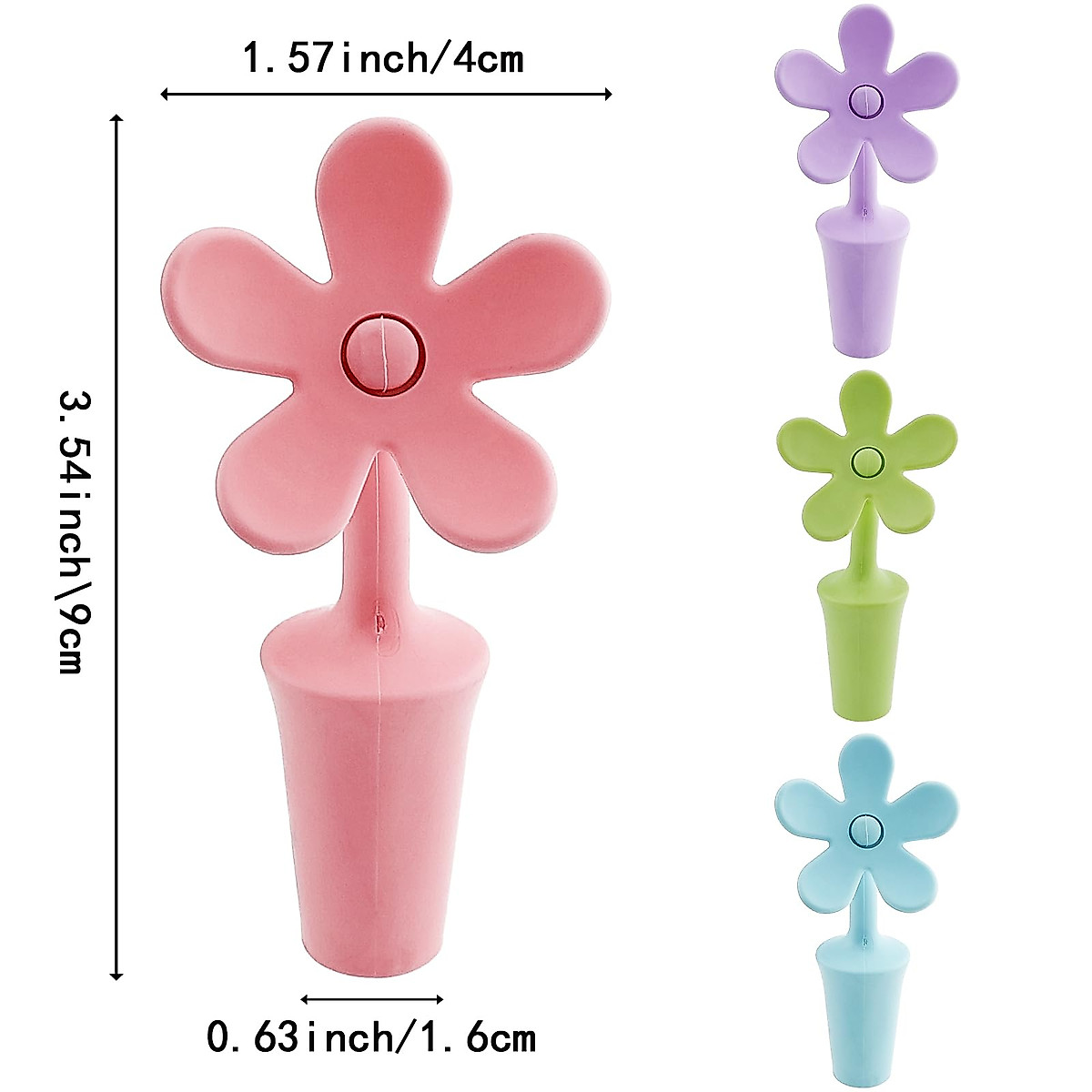 12 PACK Wine Stopper Silicone Bottle Reusable Sunflower Shape Bottle Stopper for Wedding Party Gift