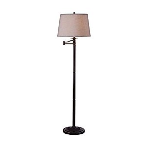 Kenroy Home 32215CBZ Riverside Swing Arm Floor Lamp with Copper Bronze Finish, Classic Style, 59" Height, 24" Width, 18.625" Depth