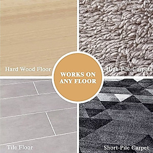 Natsukage Glass Chair Mat, 36" x 48" x 1/4" Thick Tempered Glass Office Chair Mat for Carpet or Hardwood Floor - Effortless Rolling, Easy to Clean, Best for Your Home or Office Floor