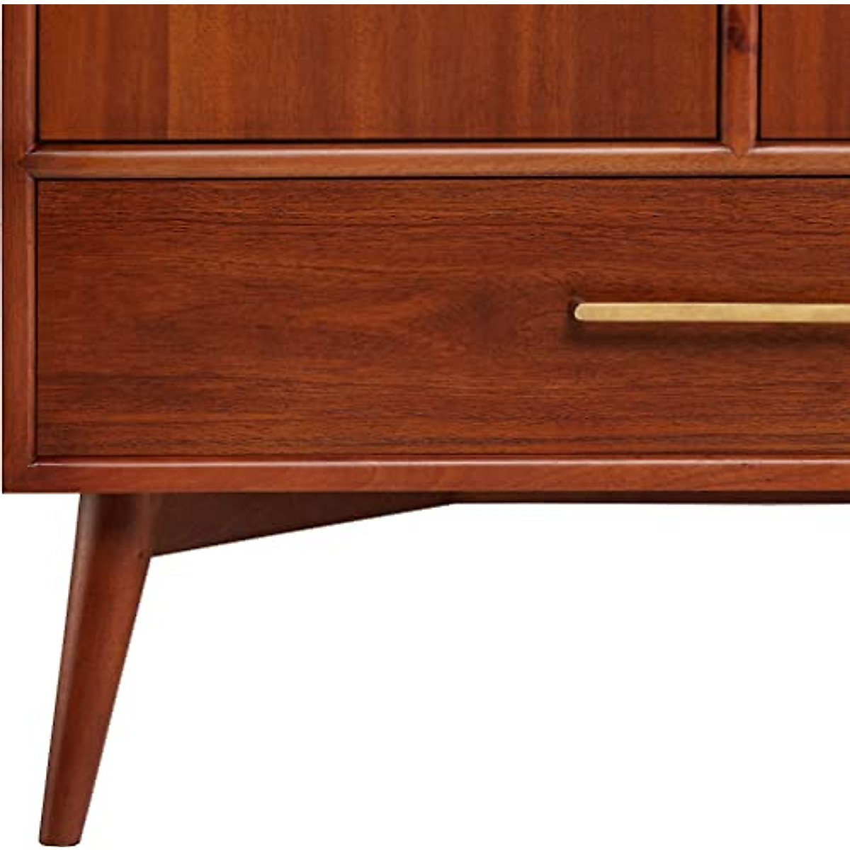 Signature Hardware 953364-36-RUMB-8 Novak 36" Free Standing Single Vanity Set with Mahogany Cabinet, Vanity Top and Rectangular Undermount Vitreous China Sink - 8" Faucet Holes