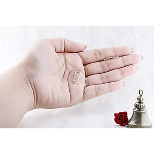 Dazzlingrock Collection 0.05 Carat (ctw) 10K Round White Diamond Ladies Crawler Curved Climber Earrings 1/20 CT, White Gold