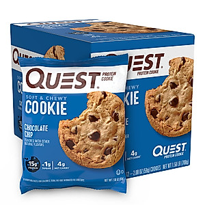 Quest Nutrition Protein Cookie, Chocolate Chip, 2.08 Ounce each, 12 Count (Pack of 1)