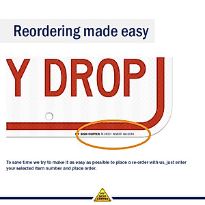 Key Drop Off Sign, 6" x 12" 0.40 Aluminum, Fade Resistance, Indoor/Outdoor Use, USA MADE By My Sign Center White