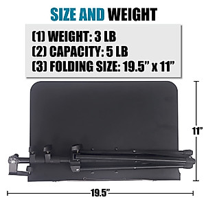 GLEAM Sheet Music Stand - Portable for Children and Carrying out Dual Use Desktop Book Stand