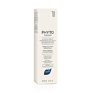 PHYTO Phytosquam Intense Exfoliating Dandruff Treatment Shampoo, 4.22 Fl Oz