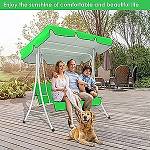 Outdoor Patio Swing Chair Cover, 210D Oxford Hammock Swing Canopy Cushion Covers for 3 Seater, Waterproof Garden Furniture Protector for Backyard, Lawn, Poolside, Balcony