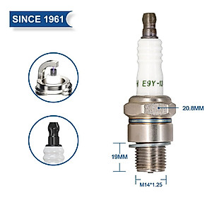 TORCH E9Y-13 Marine Boat Spark Plug Replace for Autolite 2852 Spark Plug, for NGK BUHW 2622 BU8H 6431 Spark Plug, for Denso 6001 Spark Plug, for Champion QL76V Spark Plug, OEM, ea