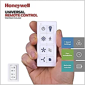 Honeywell Ceiling Fans Carnegie, 52 Inch Industrial Style Indoor LED Ceiling Fan with Light, Remote Control, Dual Mounting Options, 5 Dual Finish Blades, Reversible Airflow - 51460-01 (Pewter)