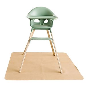 Vegan Leather Splat Mat for Under High Chair/Arts/Crafts, 38” X 38” Wipeable Spill Mat, Water Resistant Floor Mat, Portable Play Mat - Premium Quality