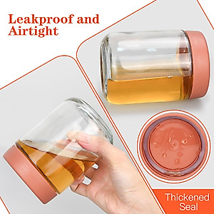 Mdvora 3 Pack 16oz Overnight Oats Jars with Lids, Glass Jars with Airtight Lids, Wide Mouth Overnight Oats Jars, Glass Food Storage Containers(3 Pack, 16oz)