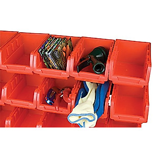 Performance Tool W5186 15-Bin Table Top Storage Rack , Red