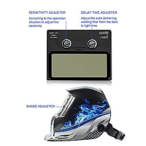 Full Face Welding Mask Auto Darkening Welding Helmet Head Protection For Tig Mig Arc Weld Grinding Blue