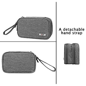 BUBM Double Compartment Storage Case Compatible with 3DS/3DS XL/New 2DS XL, Protective Carrying Bag, Portable Travel Organizer Case Compatible with 3DS/3DS XL/New 2DS XL and Accessories,Gray