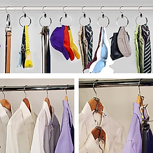 Closet Organization Bundle featuring 2 Multipurpose Rolly Hangers and 12 Hook hanger Connectors. This unbeatable combination is designed to solve your closet space limitations by creating space-saving
