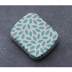 Ruwado 4 Pcs Small Storage Box Metal 6 x 5 x 1.5 cm Rectangle Empty Hinged Tins with Lid Organizers Containers for Earring Crafting Jewely Pills Home Hooks Small Items (Leaves)