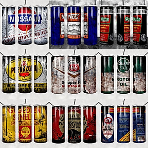 Oil filter Tumbler, Custom Mens Mechanic Garage Series Vacuum Coffee Cup 20oz 30oz, Oil Filter Cup Gift For Him, Dad Double Wall Insulated Cups With Lids And Straw