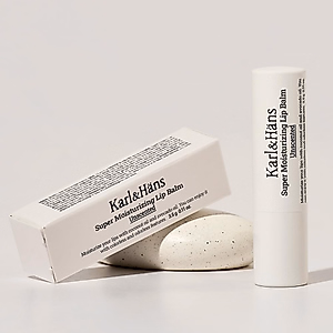 Karl&Hans Super Moisturizing Lip Balm - Unscented with Coconut & Avocado Oil for Lip Repair and Care, Soothes and Hydrates Dry Lips with Natural and Nourishing Formula - 1 Count