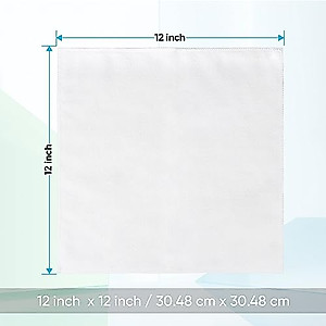 HOMEXCEL Microfiber Washcloths 12 Pack, Highly Absorbent and Soft Face Towel, Multi-Purpose White Wash Cloths for Bathroom, Hotel, Spa, Gym, and Kitchen, 12x12 Inch