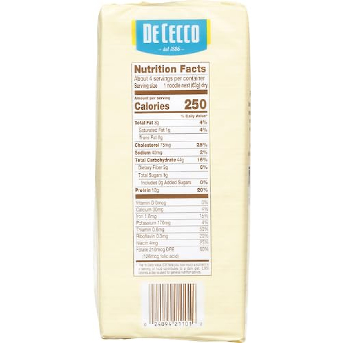 De Cecco Pasta, Egg Pappardelle, 8.8 Ounce