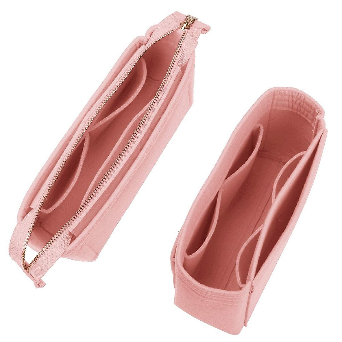 ZTUJO Purse Organizer,Bag Organizer,Insert purse organizer with 2 packs in one set fit NeoNoe Noé Series perfectly (Brush Pink)
